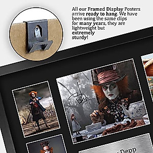 HWC Trading Johnny Depp Alice in Wonderland The Mad Hatter 16 x 12 inch (A3) Printed Gifts Signed Autograph Picture Display for Movie Memorabilia Fans - 16" x 12" Framed