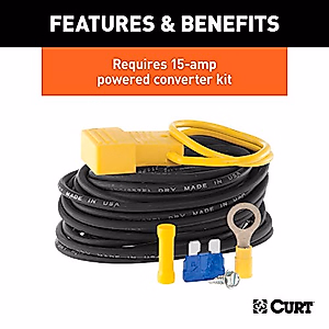 CURT 56236 Multi-Function Splice-in Tail Light Converter, 4-Pin Wiring Harness , black