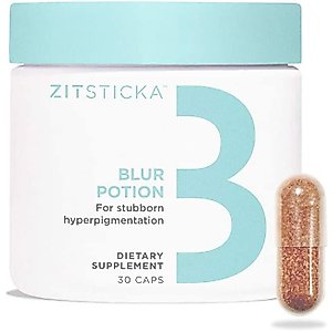 ZitSticka Vitamin Acne Supplement for Cystic Acne w/ 30 Natural Caps for Women and Men, Supplements for Hormonal Support, Skin Clarity, Dark Spots - Dermatologist Tested (Blur Potion™)