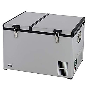 Whynter FM-901DZ Zone Portable Fridge Optional Wheels, AC 110V/ DC 12V Real Freezer for Car, Home, Camping, RV-8°F to 50°F, 90 Quart Dual Zome, Charcoal