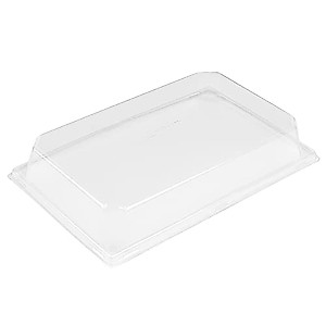 Restaurantware Matsuri Vision Clear Plastic Lid - Fits Medium Sushi Tray - 100 count box
