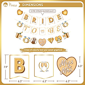 Pirese Bride to Be Banner, Bride to Be Sign, Bridal Shower Banner | Bridal Shower Decorations | Bride to Be Decorations | Bridal Party Decorations | Bachelorette Party Decorations, Bachelorette Banner