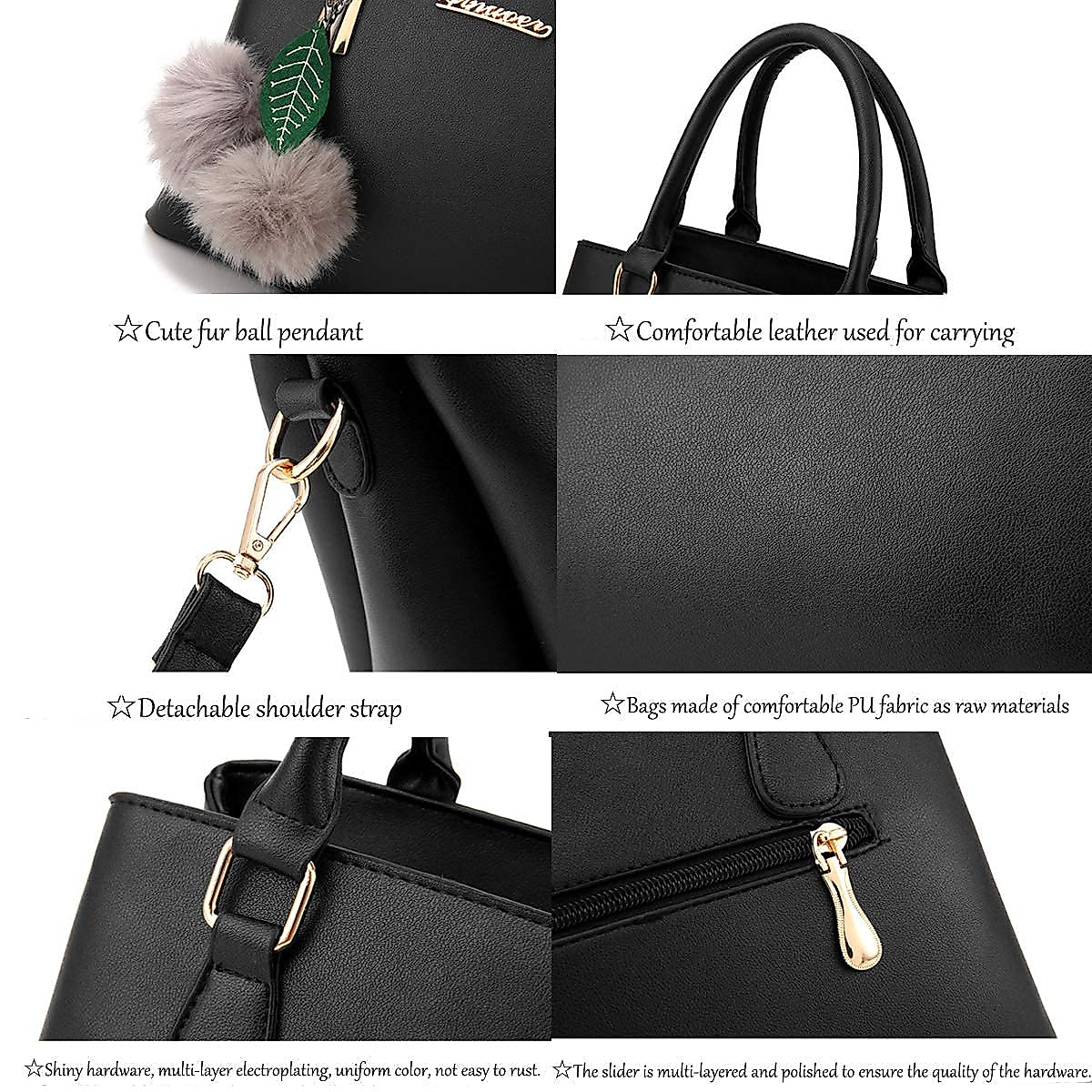 YOUNXSL Women Satchel Bags Handle Shoulder Handbags and Purses Pockets Zipper PU Leather Crossbody Bags Light Blue