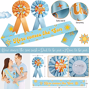 Here Comes the Son Baby Shower Decorations for Boy, Sun Theme Baby Shower Decoration, Boho Sun Baby Shower Party Supplies, It's A Boy Gender Reveal Décor, Retro Sun You Are My Sunshine Baby Shower