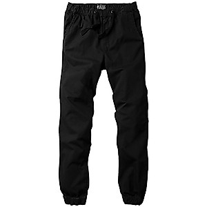 Match Men's Loose Fit Chino Washed Jogger Pant (36, 6535 Black)