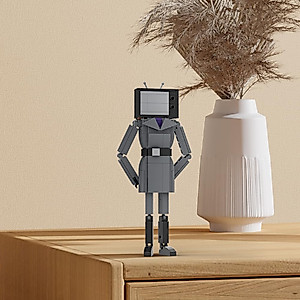 Skib Toilet Building Blocks Toy Building Blocks Set,Popular Horror Video Characters TV Girl Toilet Man Model,Fan Collectibles,Creative Birthday Kids Adults Boys Girls 8+(163pcs)