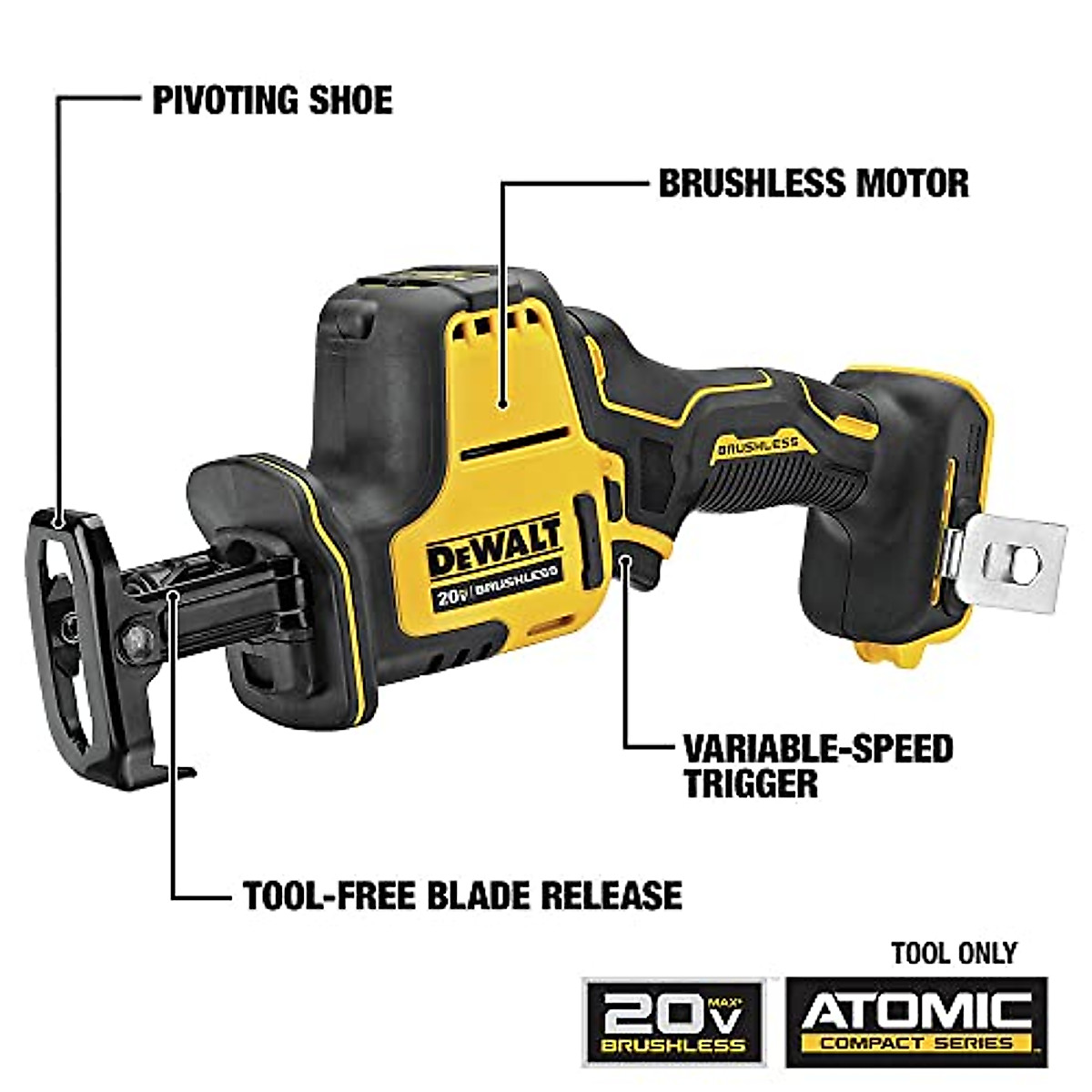 Dewalt DCK489D2 ATOMIC 20V MAX Brushless Lithium-Ion Cordless 4-Tool Combo Kit (2 Ah)