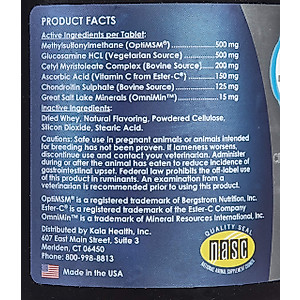 KALA HEALTH PeakTails Arthrix Plus, 90 Count Tablets, Provides Hip & Joint Support for Dogs, Formulated with Clinically Studied Ingredients, MSM, Glucosamine, Chondroitin