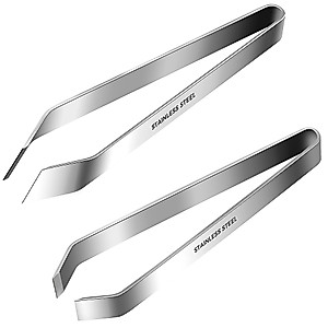 Rainspire Stainless Steel Fish Bone Tweezers Remover Tool Set, Fish Bone Pliers/Tweezers, Kitchen Food Cooking Tweezers, Seafood Tools Kitchen Gadgets Home Gadgets, Non-Slip