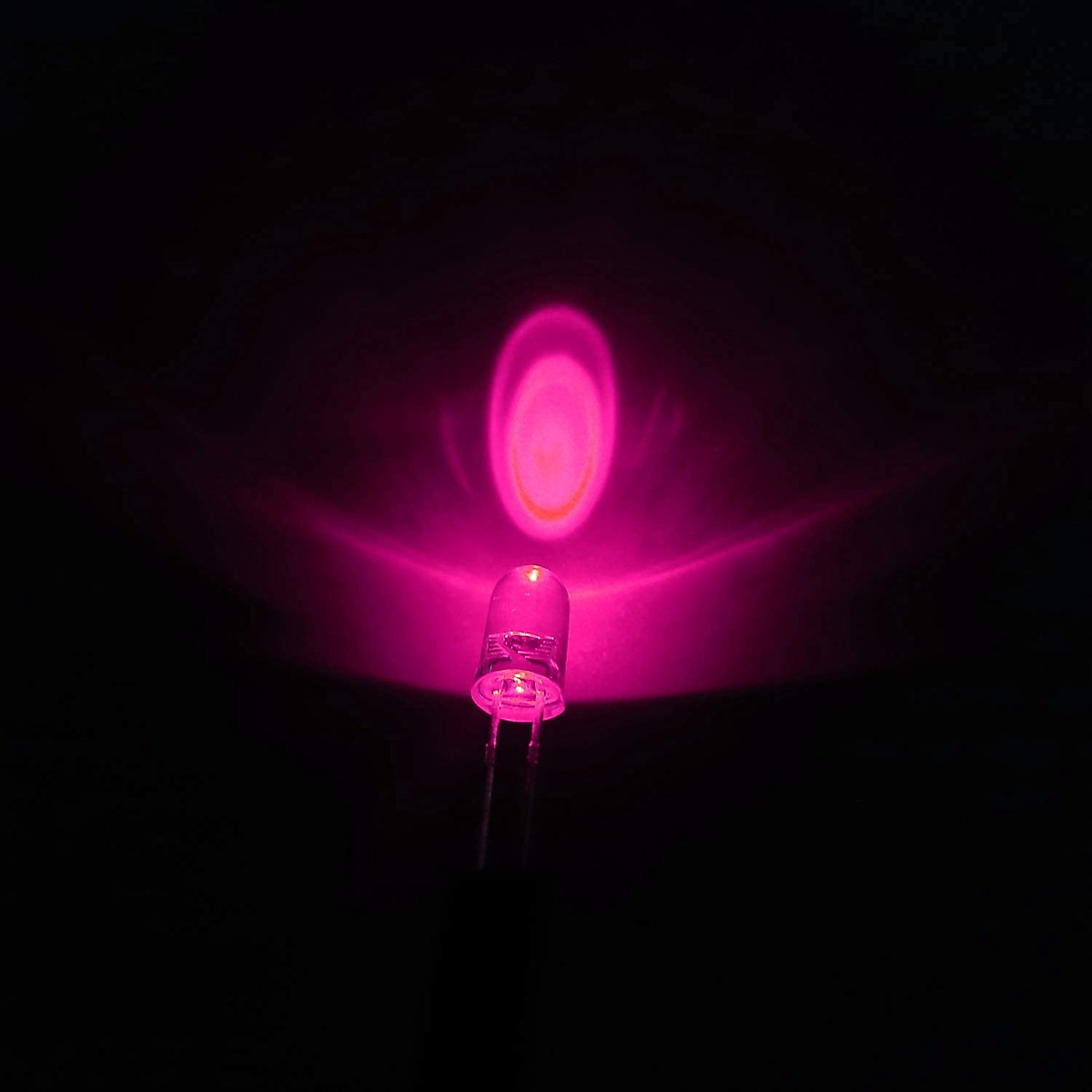 BOJACK 10 Colors 200 Pcs 5mm LED Diode Lights Assored Kit Pack (Transparent DC 2V - 3.2V 20mA) Bright Lighting Bulb Lamps Electronics Components 5 mm Light Emitting Diodes Parts