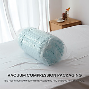 Simple&Opulence 3 Inch Egg Crate Memory Foam Mattress Topper, Cooling Gel Mattress Pad, Convoluted Foam for Promote Airflow and Relieve Pressure Points, CertiPUR-US Certified - Full Size