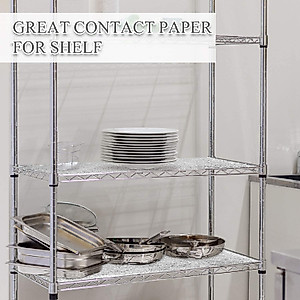 15.94x393.7 inches Kitchen Backsplash Wallpaper, Aluminum Foil Self Adhesive Oil-Proof Wall Sticker Peel and Stick Heat Resistant Contact Paper for Shelf Liner, Drawer Liner, Cabinet Liner