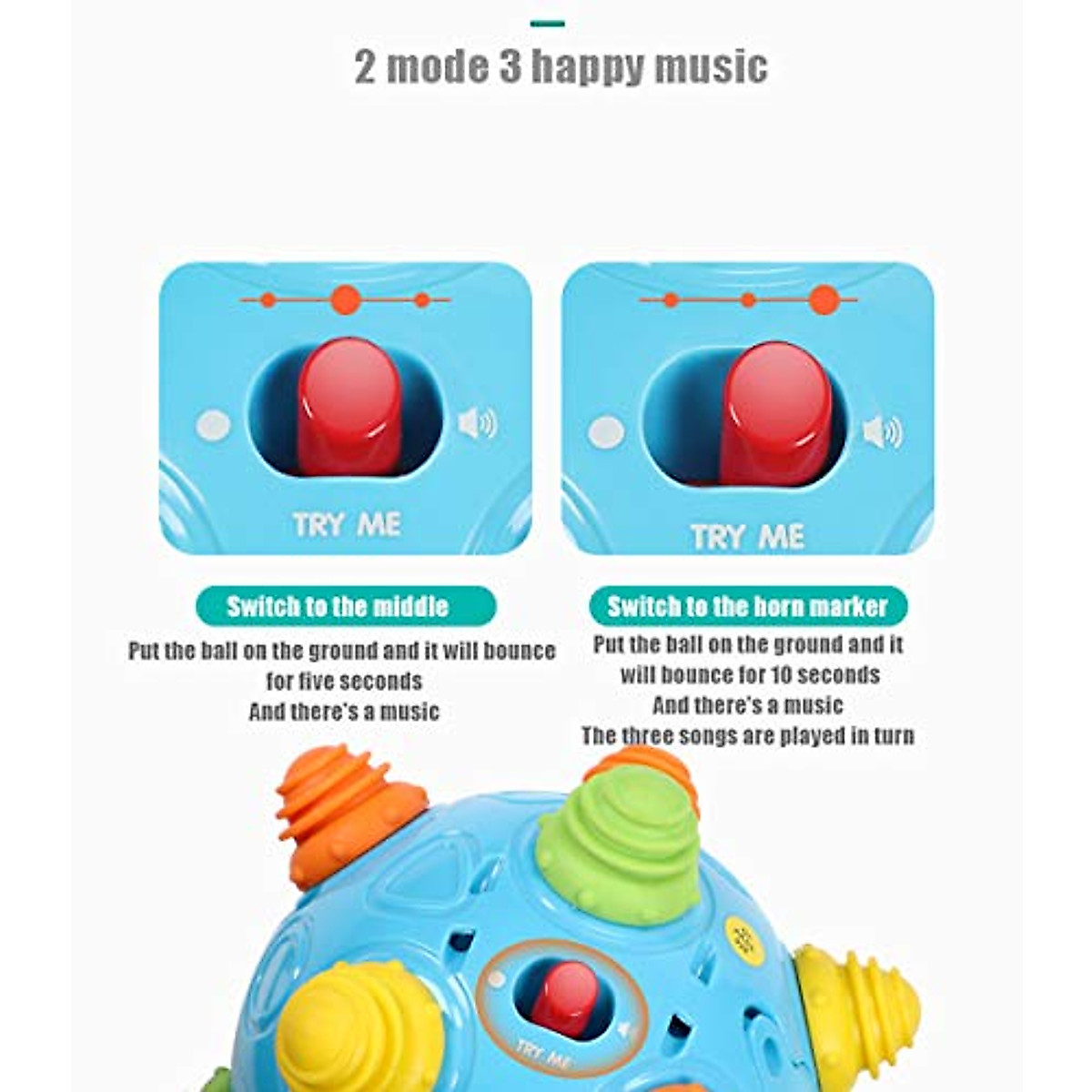 Toddlers Baby Music Shake Dancing Ball Toy, Move and Crawl Ball Toys for Kids,Bouncing Sensory Learning Ball Toys Ideal Gift for Baby Boys and Girls, Endless Fun for Children, Age:18+ Months