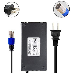 aunstarwei 24V 8A Battery Charger with XLR Connector for EA1065, S150, 1107 614HD, M51, CH5404 Smart