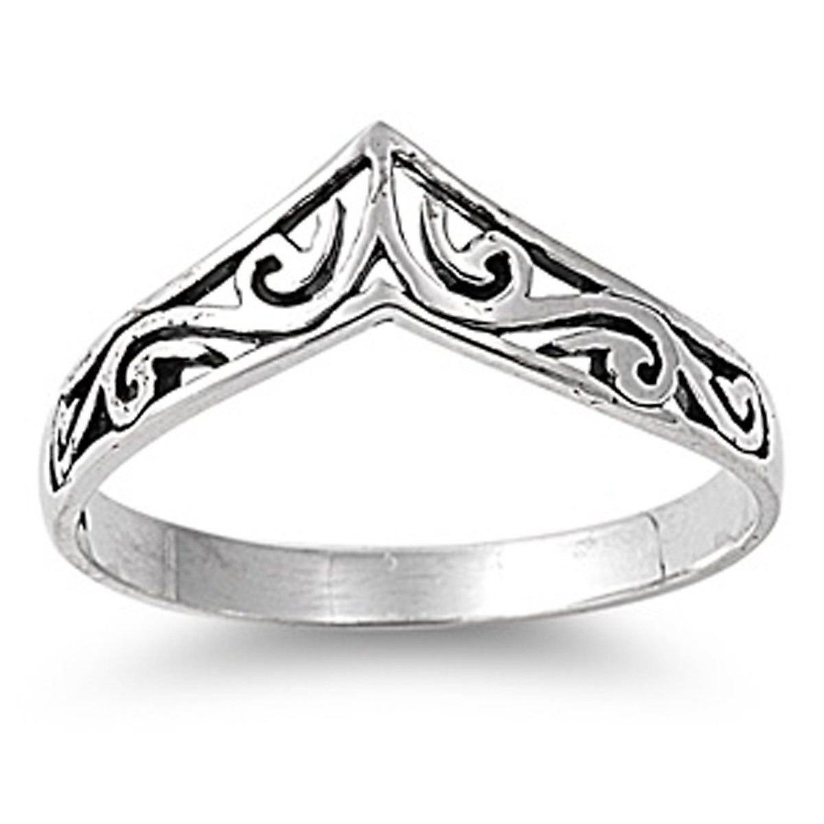 Sterling Silver Women's Celtic Design Cute Ring Promise 925 Band 8mm Size 8