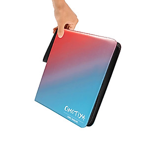 OMOTIYA Trading Card Binder, Fit 720 Cards with 9-Pocket Double Side Pages, Baseball Collection Binder with 40 Sleeves Included, Sports Card Collectors Album Holder for TCG