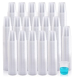 Turbo Bee 1000 Pack 3oz Disposable Plastic Cups,Disposable Mouthwash Cups,3 Ounce Small Clear Cups Ideal for Whiskey,Drinking Tasting, Food Sample