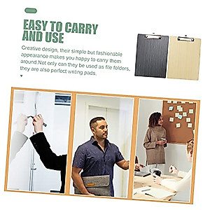 4 pcs Folder Board Paper Folder Plastic folders Office File folders Classroom clipboards Wood Clip hardboard Wooden clipboard Exam Paper Clips Writing Base Plate Clip Board Nurse