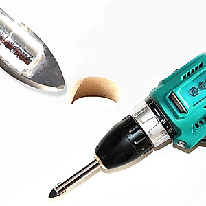 10Pcs Glass Drill Bits For Glass Ceramic Marble Tile Concrete 6MM 1/4" Round Shank Drilling Carbide Wall Tile Ceramic Glass Drill Bit Set