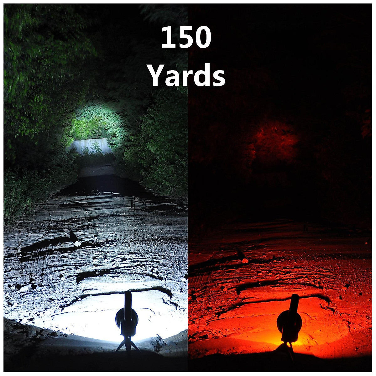 BIGSUN Rechargeable Spotlight, High Lumens 1000,000 LED Flashlight with Multi-Purpose Floodlamp, Built-in 10800mAh Battery Pack, Outdoor Handheld spot Light, for Farm, Hunting,Camping, Car, Boat