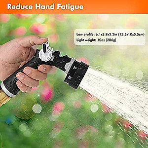 RESTMO Metal Hose Nozzle, Heavy Duty Garden Hose Nozzle Sprayer, Thumb Flow Control | High Pressure | 7 Spray Patterns, Ideal to Water Plants & Lawns, Wash Cars & Pets