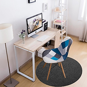 NCONE Office Chair Mat, Round Floor Mat for Home, 39inch Diameter Low Pile Heavy Duty Non Slip Multi-Purpose Desk Chair Mat Rug for Hardwood Tile Floor Carpets (Dark Grey)