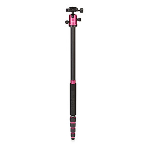 MeFOTO Aluminum Roadtrip Travel Tripod/Monopod Kit - Hot Pink (A1350Q1H)
