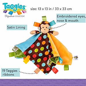 Mary Meyer Taggies Dazzle Dots Character Blanket, Monkey