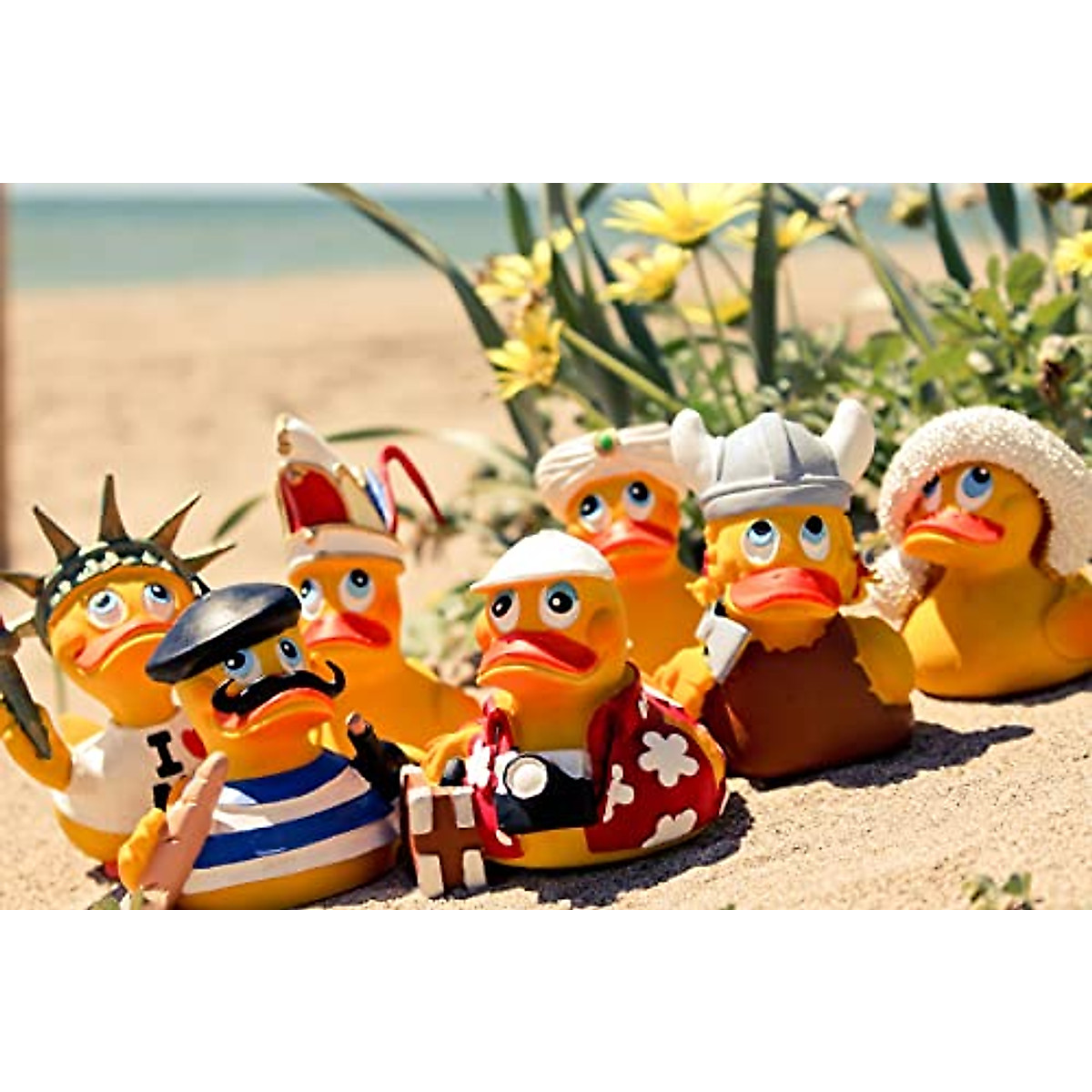 Lanco Skier Rubber Duck Bath Toy | All Natural, Organic, Eco Friendly, Squeaker Brand | Imported from Barcelona, Spain