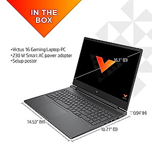 HP Victus 16 Laptop, FHD IPS 144Hz Display, 7ms Response Time, 13th Generation Intel Core i7-13700H, 16 GB RAM, 512 GB SSD, NVIDIA GeForce RTX 4060 GPU (8 GB), Windows 11 Home, 16-r0010nr (2023)