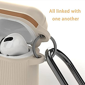 Hyltlin Case for AirPods 1&2, Soft Silicone 3D Cool Fashionable Suitcase Design Shockproof AirPods Charging Case with Metal Keychain for Men Women Kids Teens Boys Girls (Black,1&2)