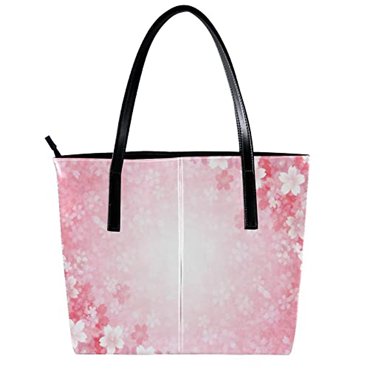 Large Leather Handbags for Women Cherry Japanese paper New Year's card background Top Handle Shoulder Satchel Hobo Bag