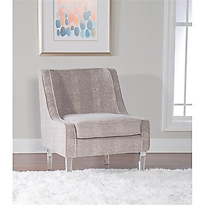 Linon Luxe Plush Shag Hand Tufted Polyester 5'x7' Rug in White