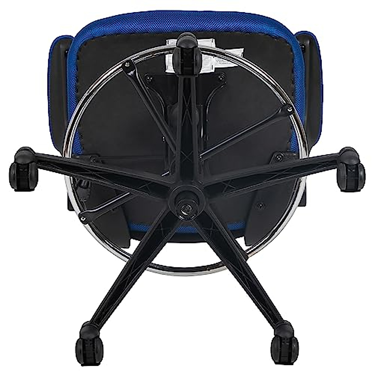 Flash Furniture Kelista Mid-Back Swivel Office Chair with Adjustable Seat Height, Ergonomic Mesh Desk Chair with Flip-Up Armrests, Blue