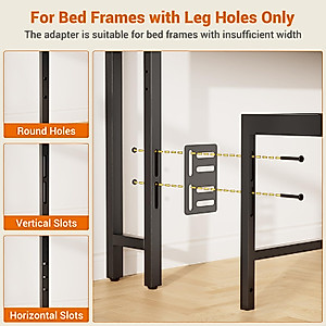 Aheaplus Headboard for Queen Size Bed with Storage, Headboards with Outlets, USB Ports and LED Light, Queen Size Head Board Only, Height Adjustable, Reversible, Sturdy and Stable Headboard, Black Oak