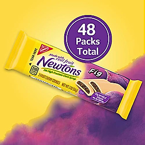 Newtons Soft & Fruit Chewy Fig Cookies, 48 Snack Packs (2 Cookies Per Pack, 4 Boxes)