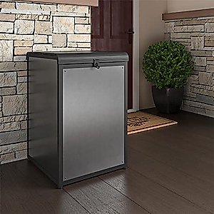 COSCO 88910GRY1E BoxGuard Heavy Duty Multi-Purpose Outdoor Storage & Delivery Box, 55 Gallons, Aluminum