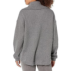 Sweaty Betty Women's Restful Boucle Textured Half Zip Pullover Sweatshirt Light/Pastel Grey