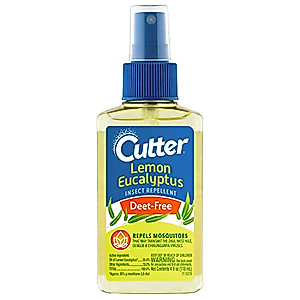 Cutter Lemon Eucalyptus Insect Repellent, No DEET Mosquito Repellent, 4 fl Ounce (Pump Spray)