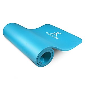 ProsourceFit Extra Thick Yoga and Pilates Mat ½” (13mm), 71-inch Long High Density Exercise Mat with Comfort Foam and Carrying Strap