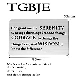 TGBJE Inspirational Wallet Card Inspirational Christian Bible Verse Gift Religious Gift Serenity Prayer Gift God Grant Me The Serenity to Accept The Things Gift (SERENITY Wallet Card)