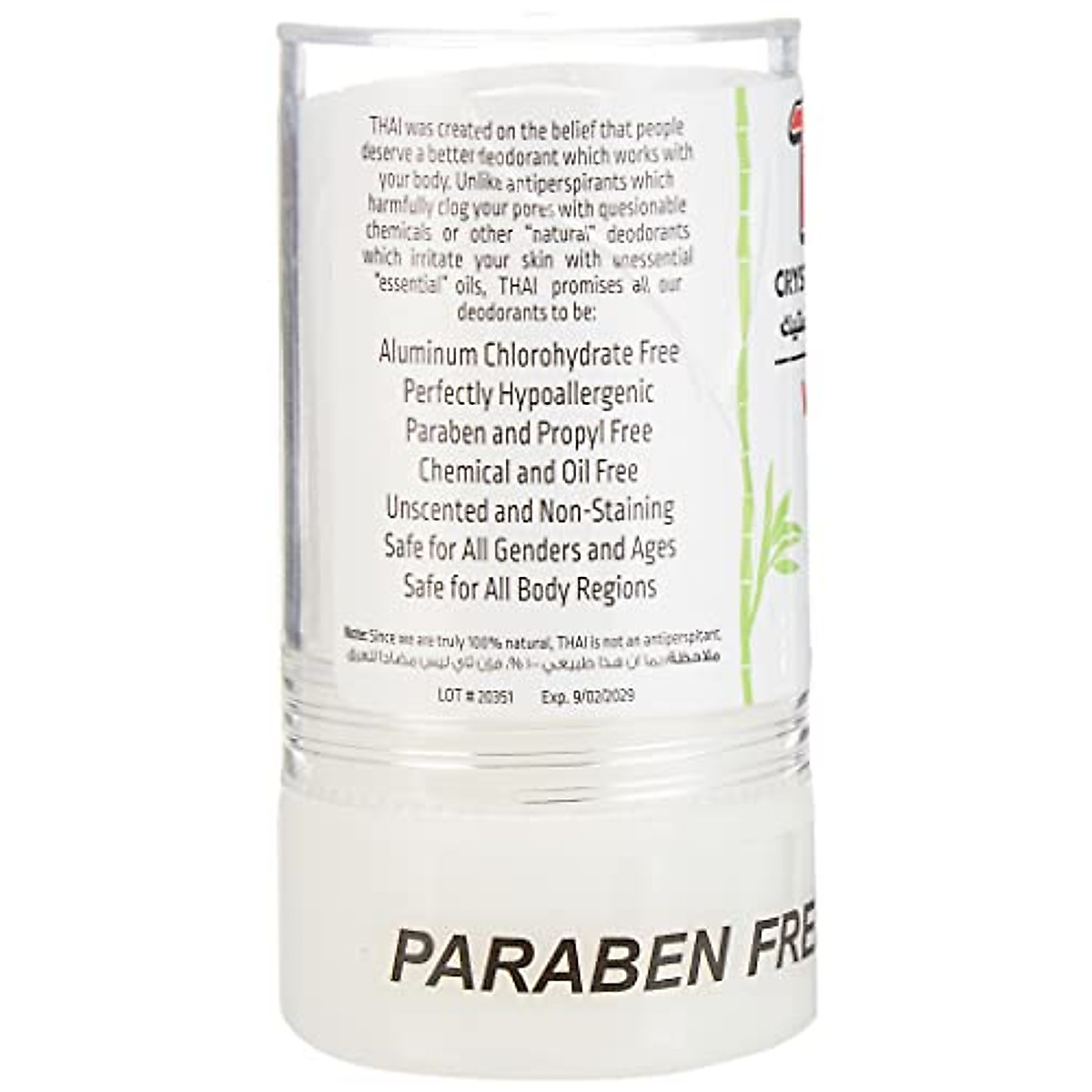 THAI Natural Crystal Deodorant Stick (4.25 Ounces)