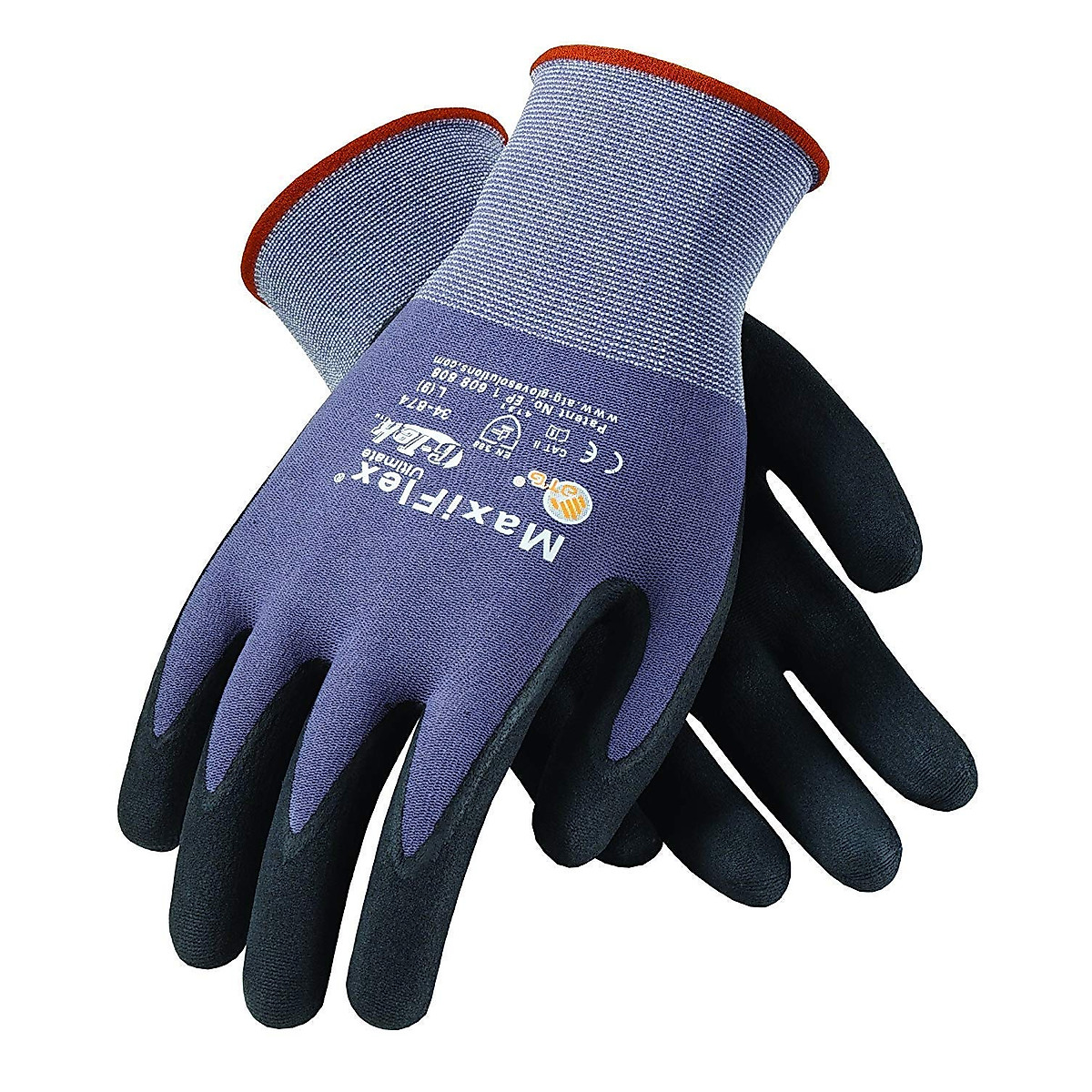 ATG 34-874/S MaxiFlex Ultimate - Nylon, Micro-Foam Nitrile Grip Gloves - Black/Gray - Small - 12 Pair Per Pack