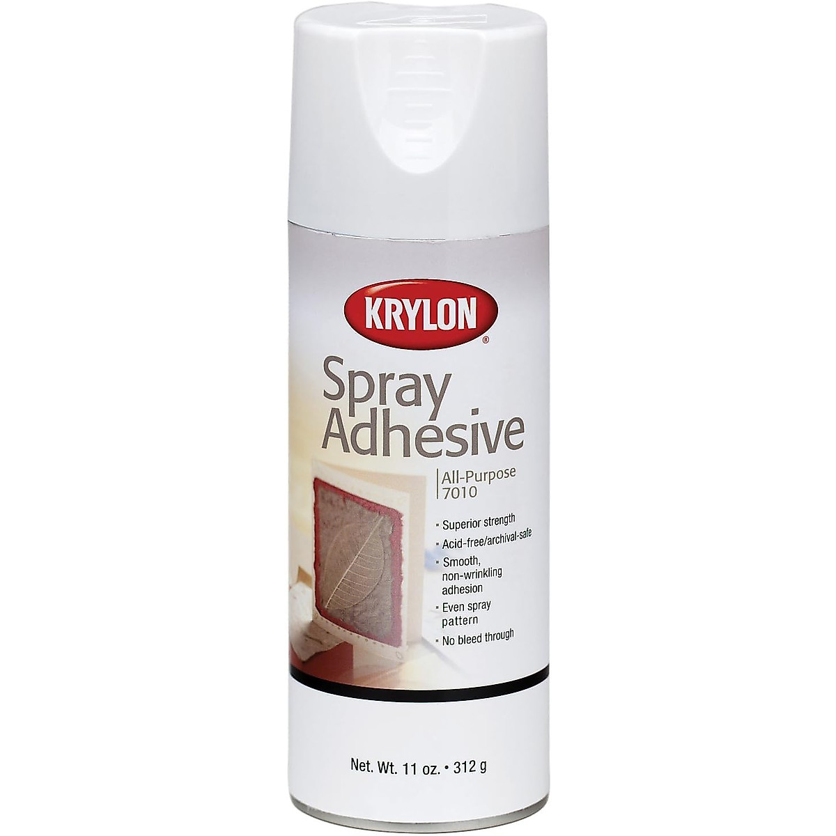 Krylon K07010 11-Ounce All-Purpose Spray Adhesive , White