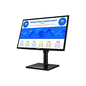 SAMSUNG T40F Series 24-Inch FHD 1080p Computer Monitor, IPS Panel, HDMI, VGA (D-Sub), Height Adjustable Stand, 3 Yr WRNTY (LF24T400FHNXGO)