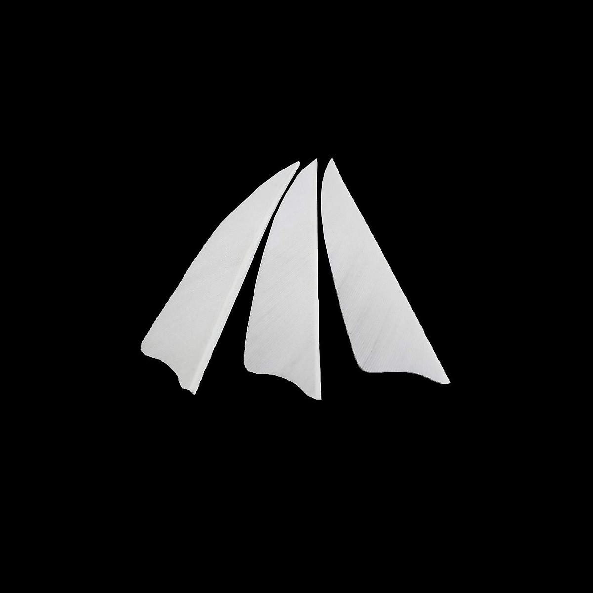 M.SJUMPPER ARCHERY Arrows 3 Inch Real Feathers Fletching with Shield Cut for DIY Hunting Shooting Shafts (36 Pack) (White)