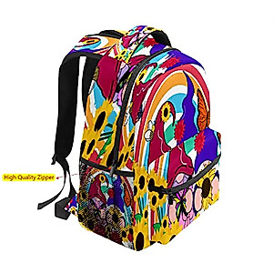 KIOPLYET Gnomes Sunflower Rainbow College Bookbag School Bag Children Kids Teens Business Laptop Backpack Travel Hiking Daypack Large Diaper Bag for Adult