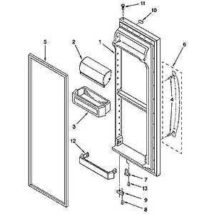 2187172 Refrigerator Door Shelf Bin for Whirlpool for Frigidaire Whirlpool Kenmore Amana Refrigerator PS328468 AP3853103 (1pc)