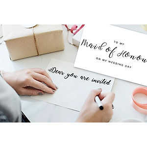 YiKaLus Wedding Day Thank You Card for Maid of Honour, Blank Inside