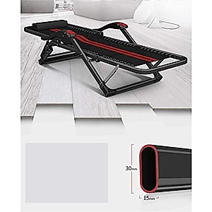 XZGDEN Lightweight Camping Chairs Garden Loungers Folding Chair Folding Sun Lounger, Office Leisure Home Siesta Chair Lazy Sofa with Massage Armrests Removable Headrest, 5-Tooth Adjustment Chair